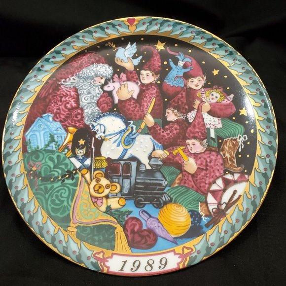 Holiday | Bing Grondahl Santas Workshop 1989 First Edition Plate Hans ...